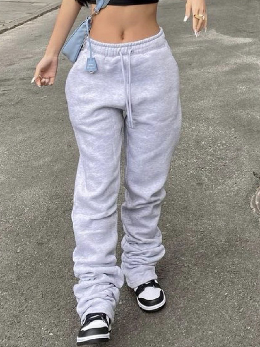 LW Fold Design Drawstring Sweatpants Sale | LovelyWholesale