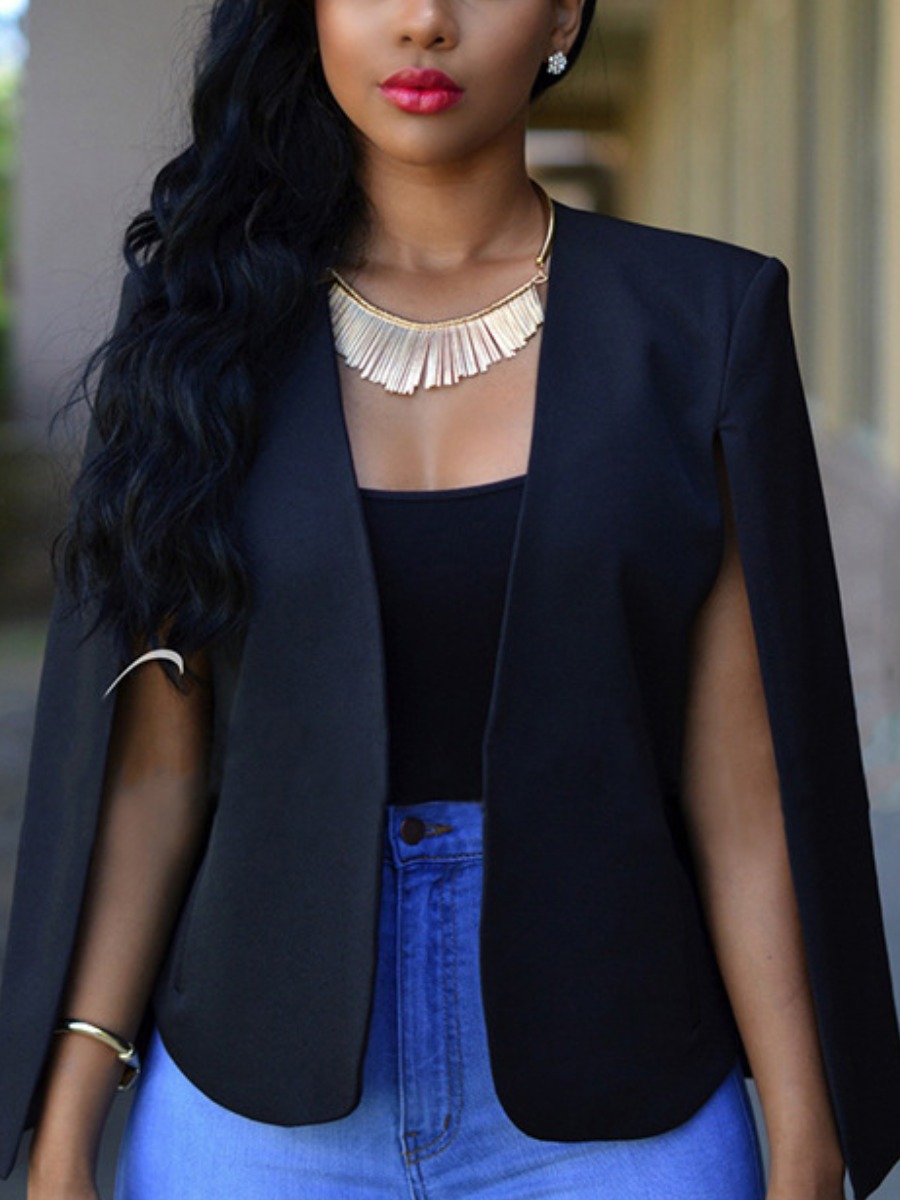 LW Collarless Split Sleeve Blazer Sale | LovelyWholesale