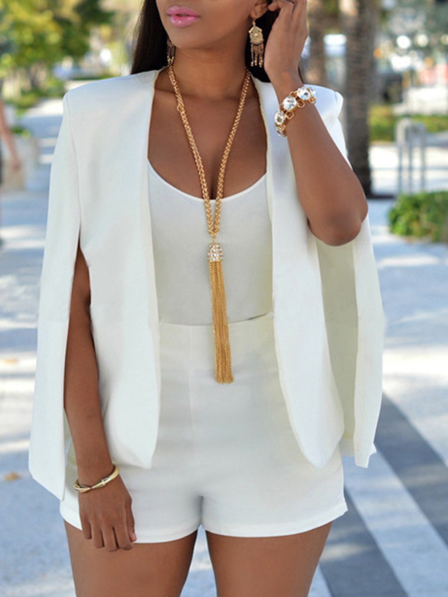 LW BASICS Collarless Split Sleeve Blazer Sale | LovelyWholesale