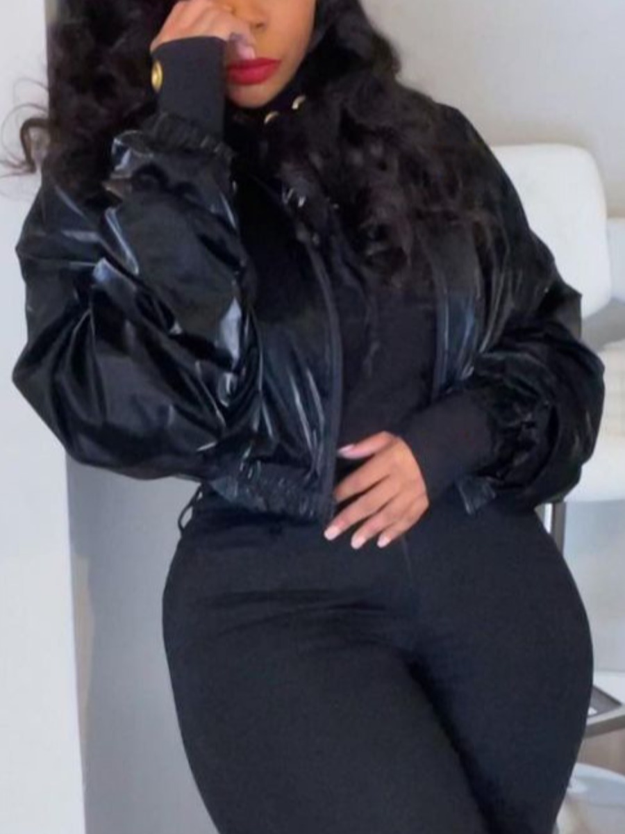 LW Leather Ruched Puffer Jacket Sale | LovelyWholesale