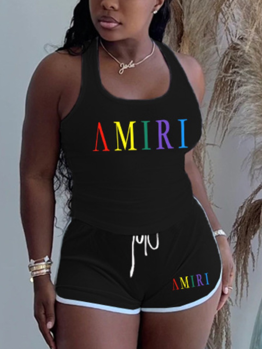 LW Cami Letter Print Shorts Set Sale | LovelyWholesale