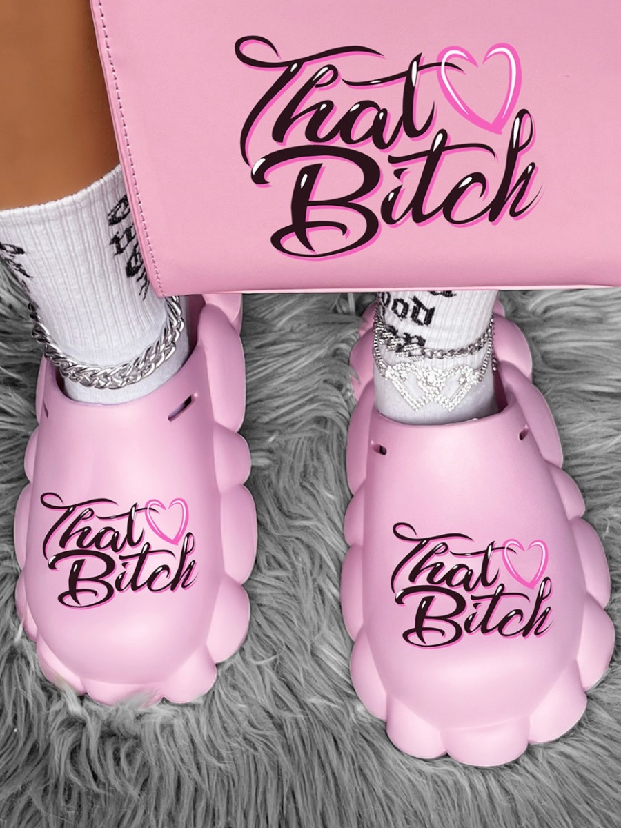 LW Heart Letter Print Slides Sale | LovelyWholesale