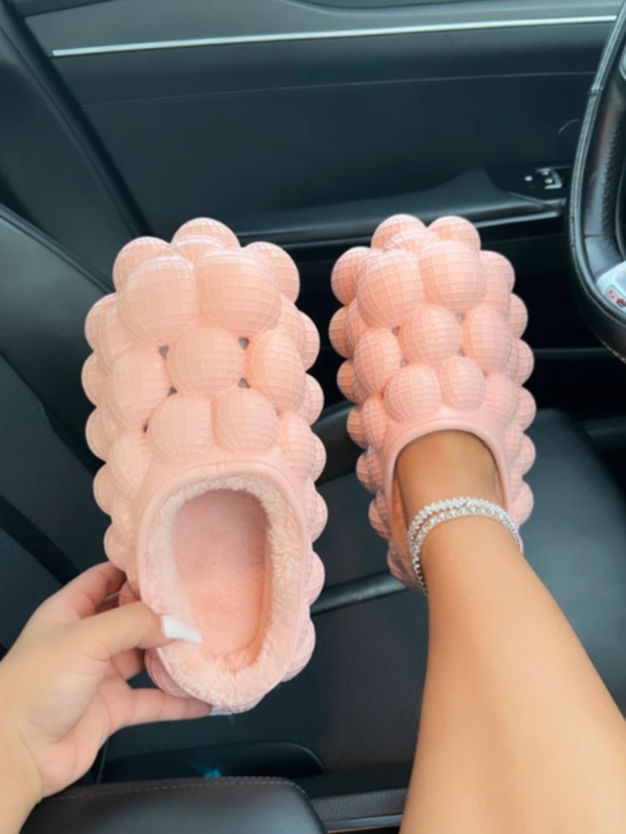 LW Peanut Decor Plush Bubble Slippers Sale | LovelyWholesale