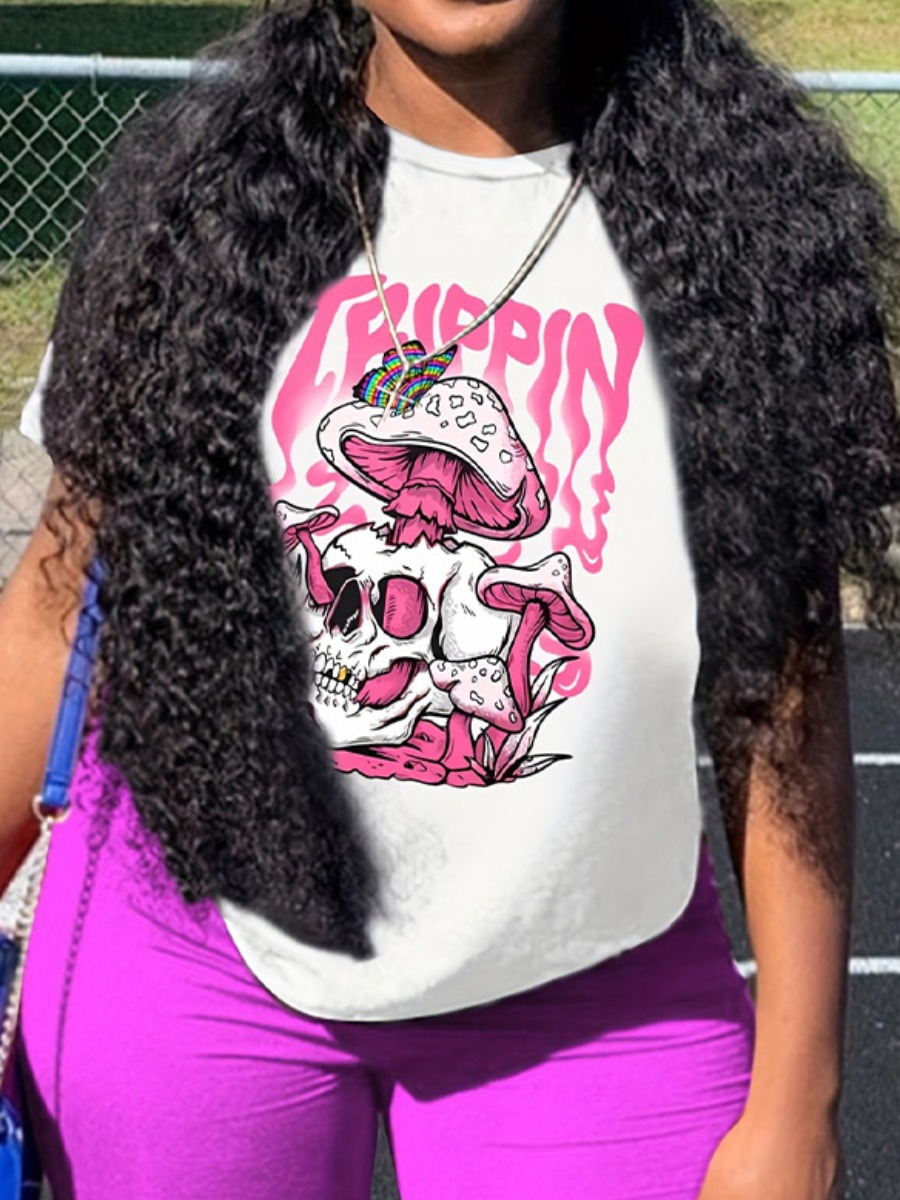 LW Butterfly Cartoon Letter Print T-shirt Sale | LovelyWholesale